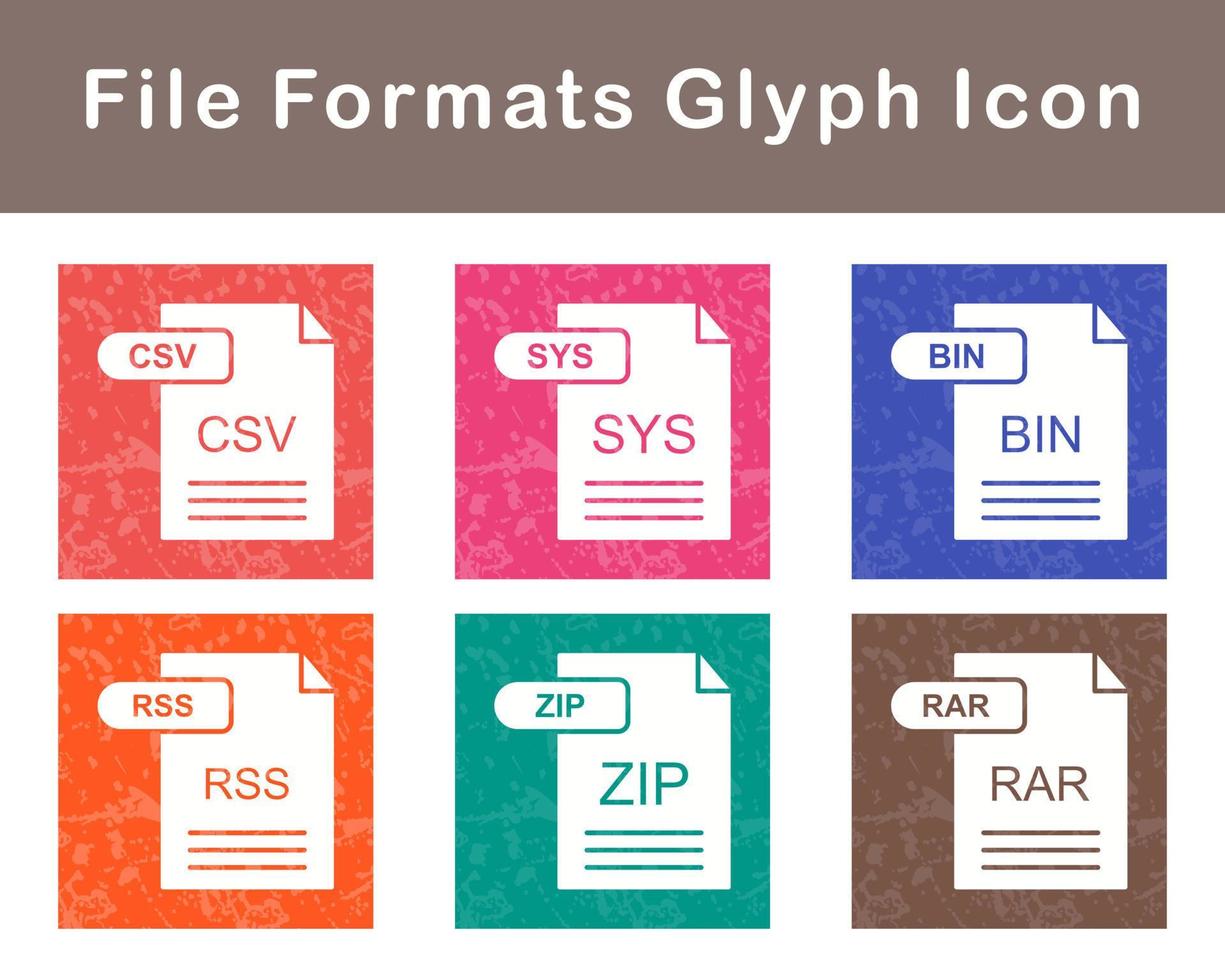 File Formats Vector Icon Set 20939166 Vector Art at Vecteezy