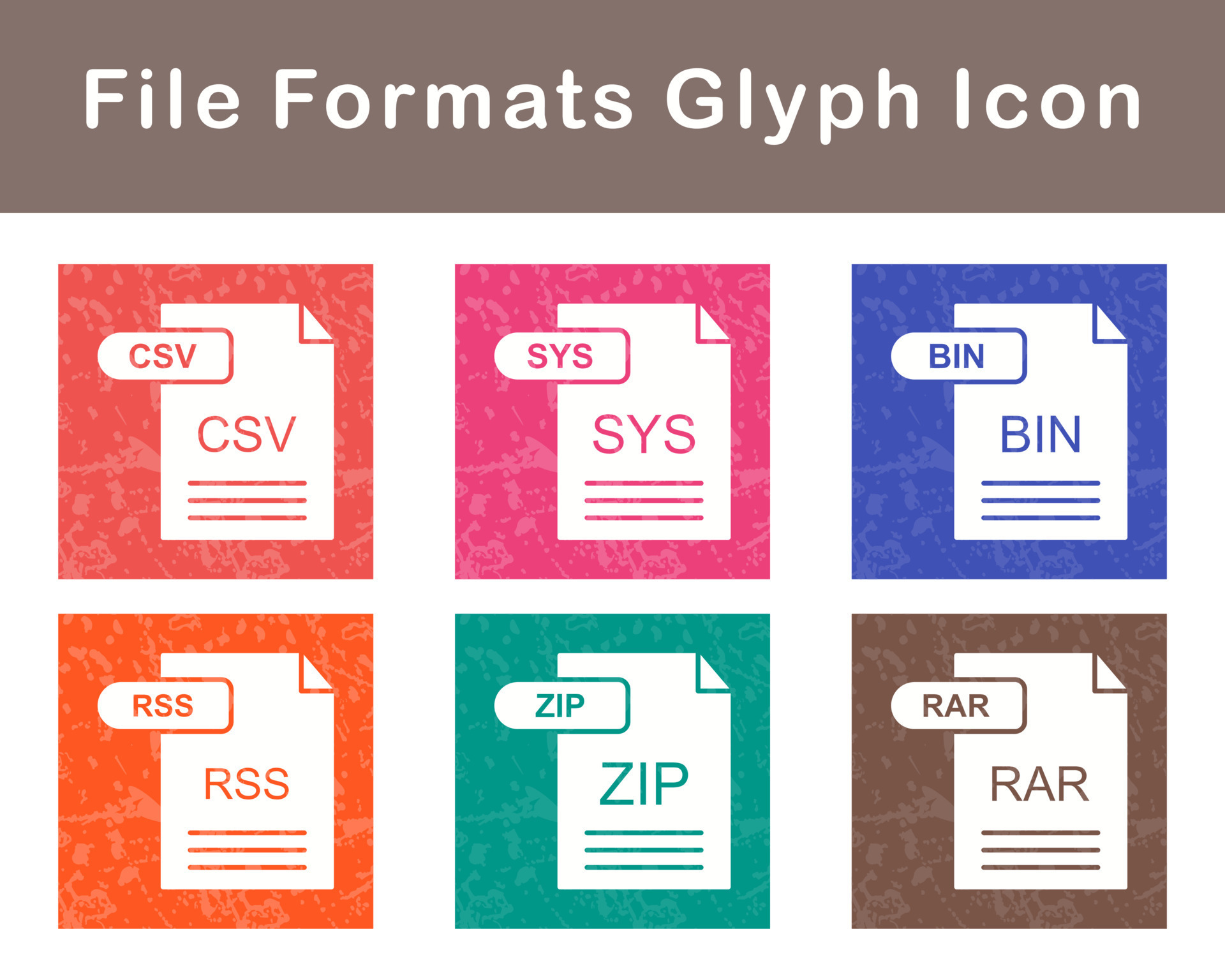 File Formats Vector Icon Set 20939166 Vector Art at Vecteezy