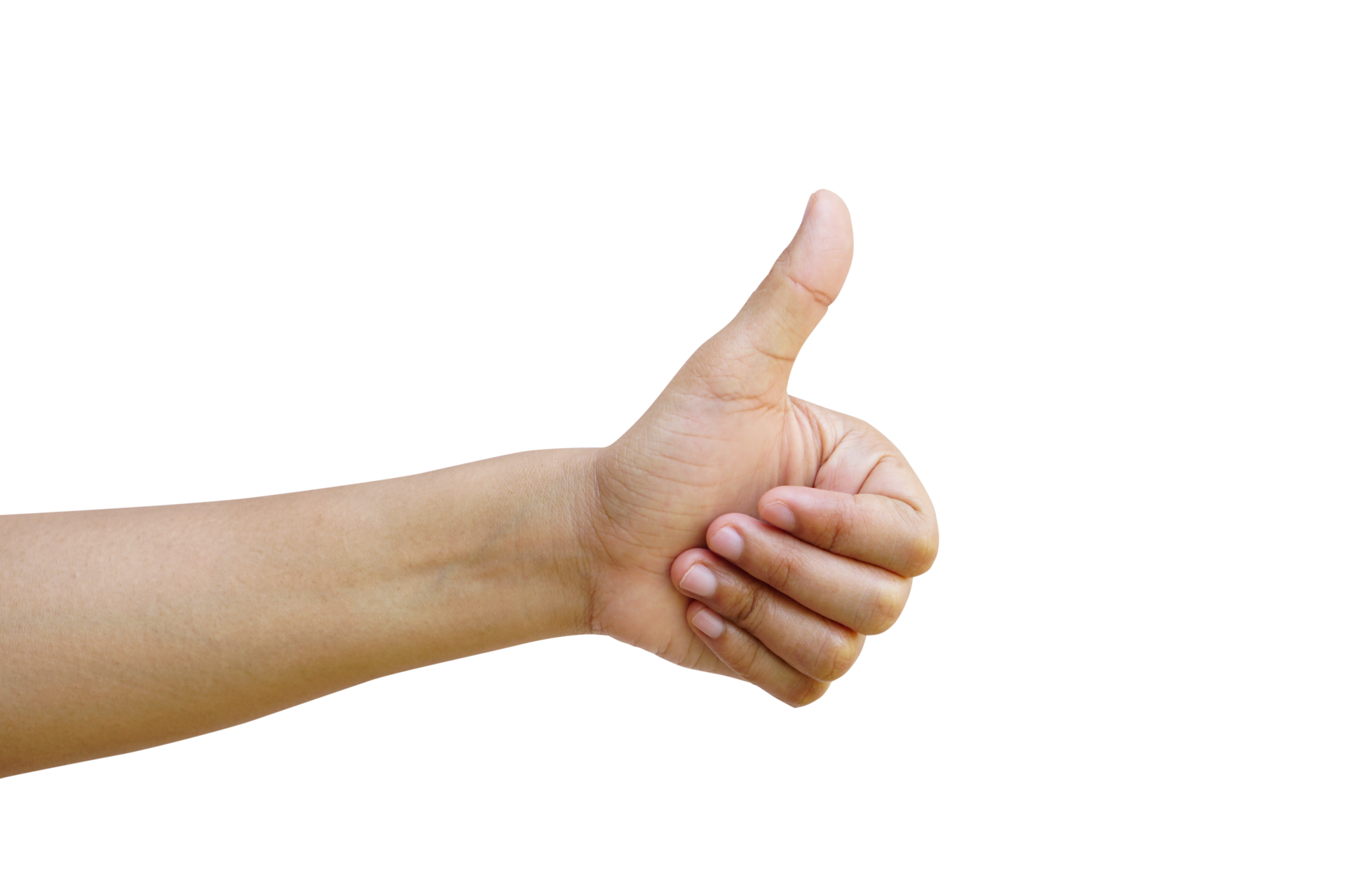 ásia mulher levantando mão mostrando ótimo placa 20943590 PNG