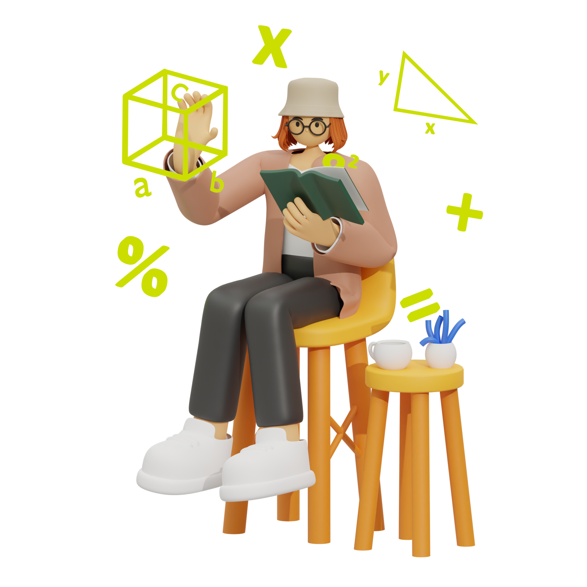 3d Illustration Learn Math At Home 20946536 PNG 3d-illustration-learn-math-at-home-20946536-png