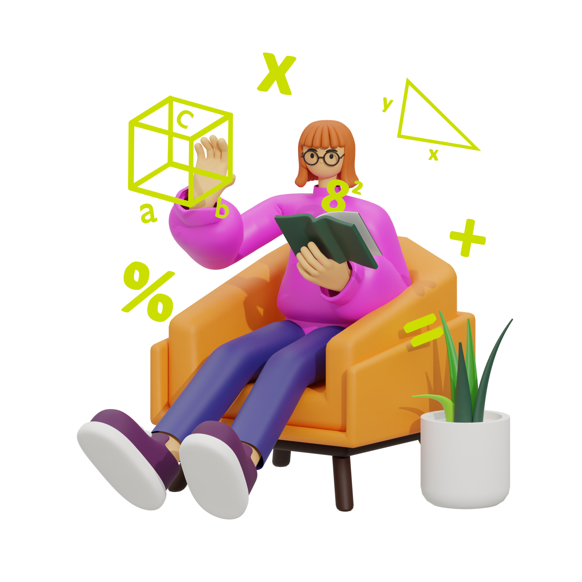 3d Illustration Learn Math At Home 20946547 PNG 3d-illustration-learn-math-at-home-20946547-png