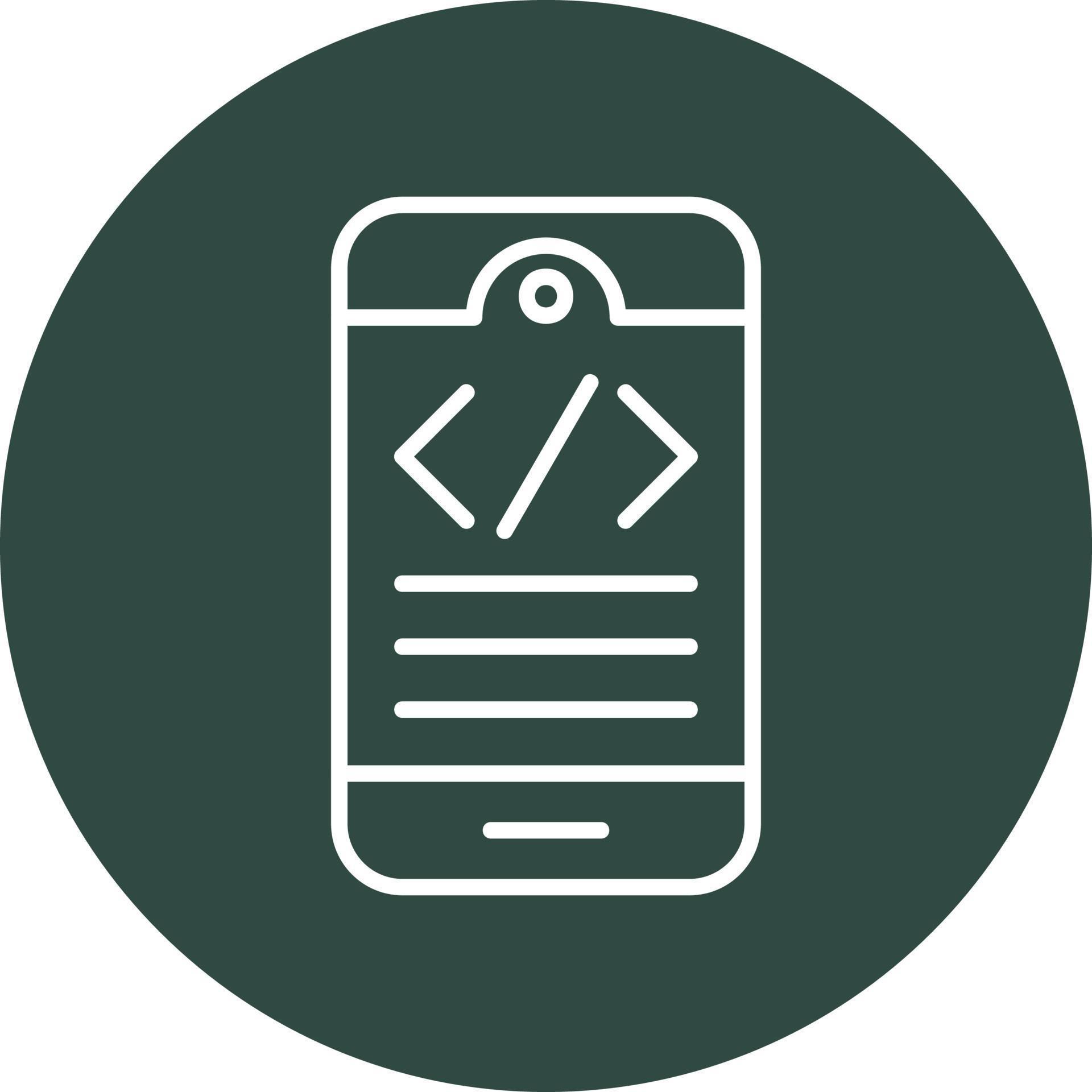 Mobile Coding Vector Icon 20946875 Vector Art at Vecteezy