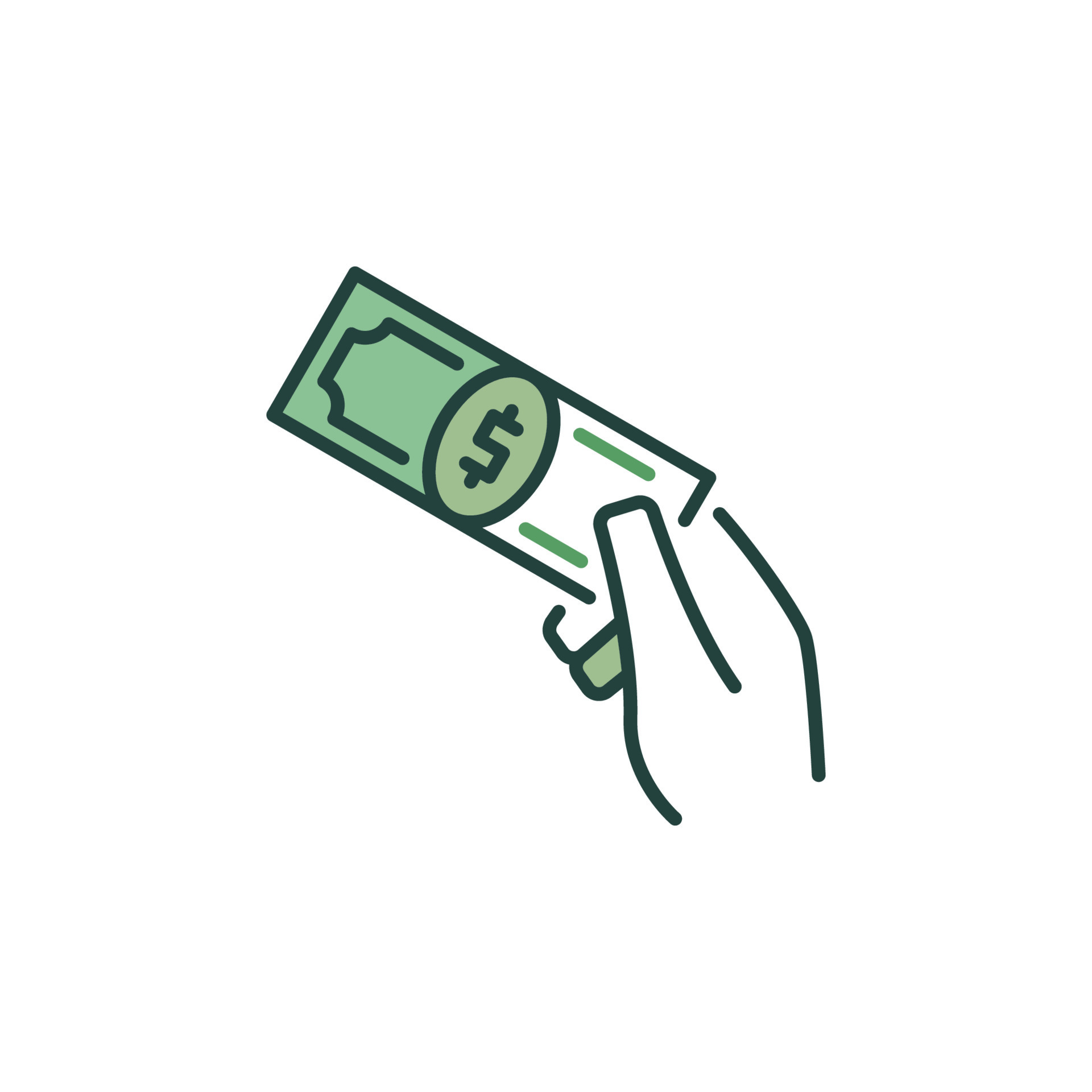 Hand with Money vector Corruption concept colored icon or sign 20947342 Vector Art at Vecteezy
