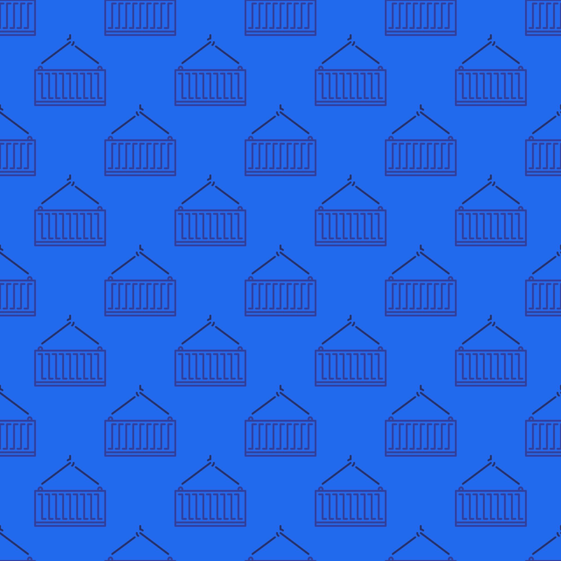 Freight Container Vector Transportation Concept Blue Linear Seamless Pattern 20947583 Vector Art