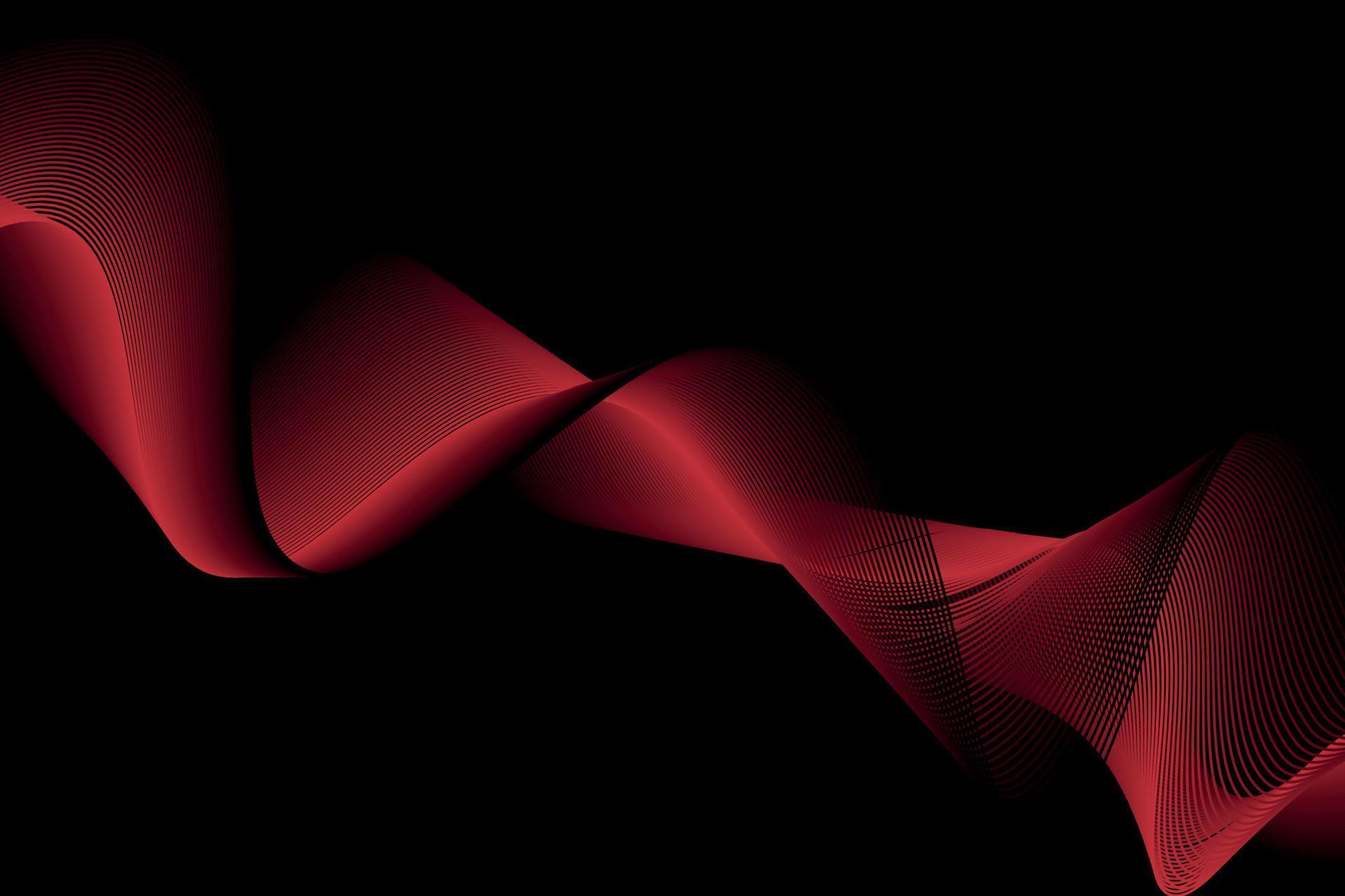 Red And Black Wave Abstract Background Suitable For Landing Page And Computer Desktop