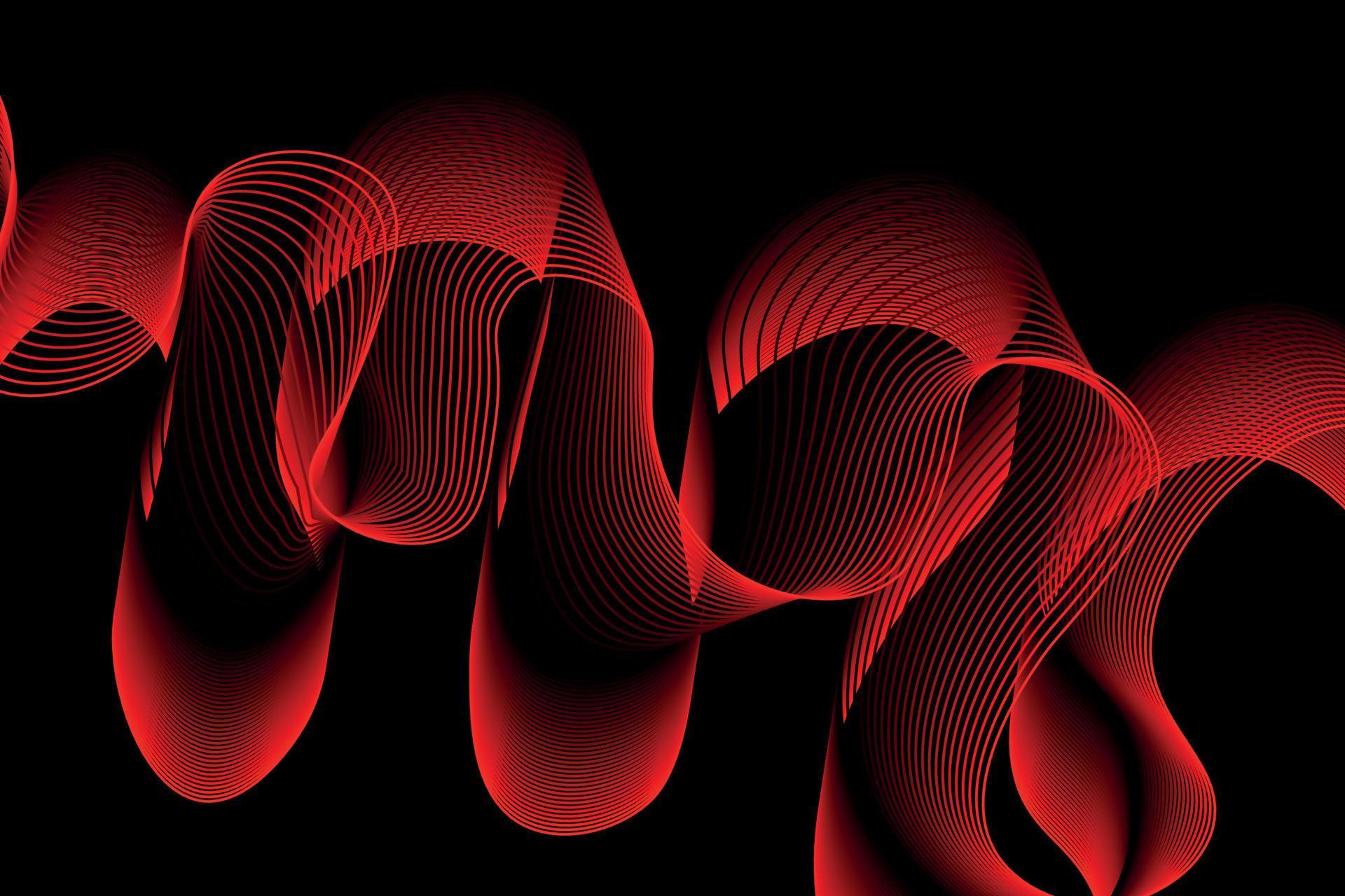 Red And Black Wave Abstract Background Suitable For Landing Page And Computer Desktop