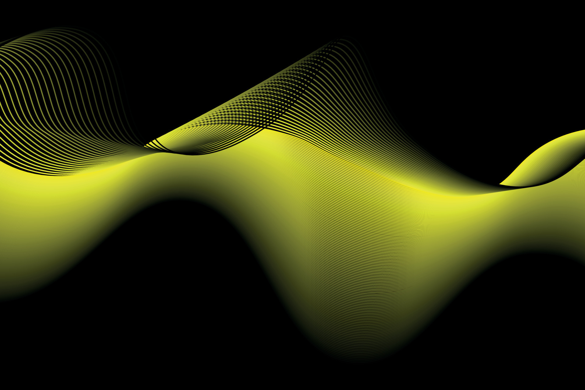 Yellow And Black Wave Abstract Background Suitable For Landing Page And Computer Desktop