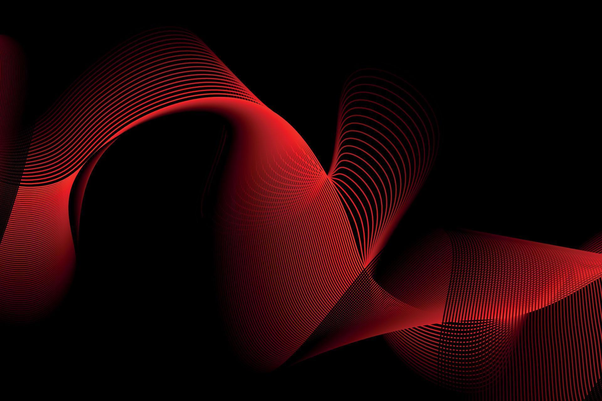 Red And Black Wave Abstract Background Suitable For Landing Page And Computer Desktop