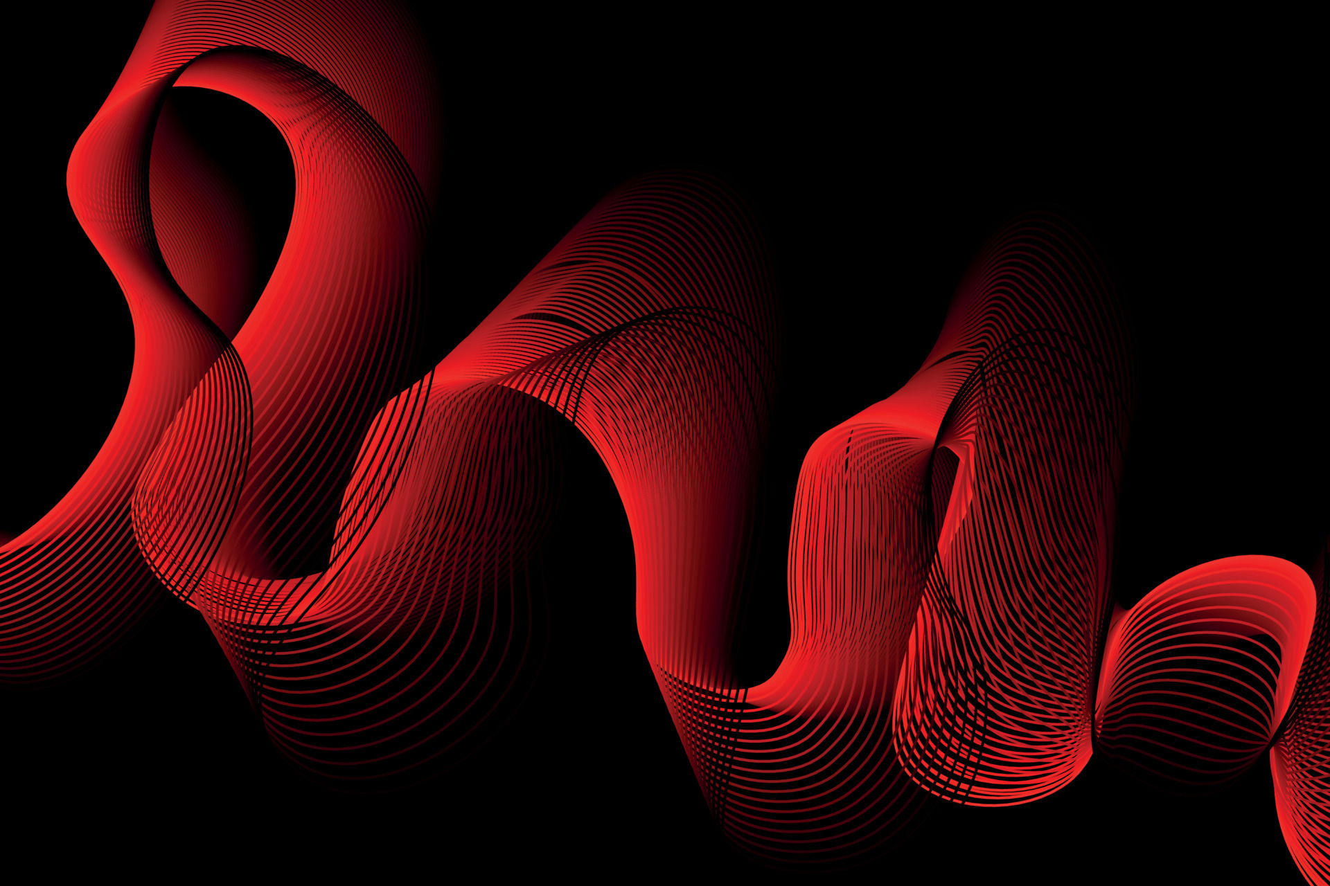 Red And Black Wave Abstract Background Suitable For Landing Page And Computer Desktop