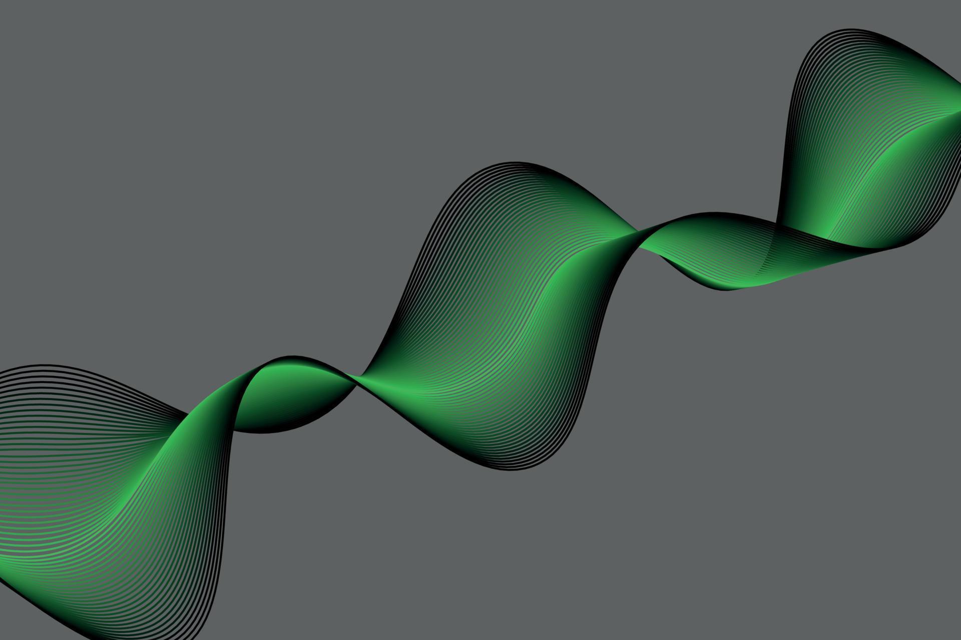 Green And Black Wave Abstract Background Suitable For Landing Page And Computer Desktop