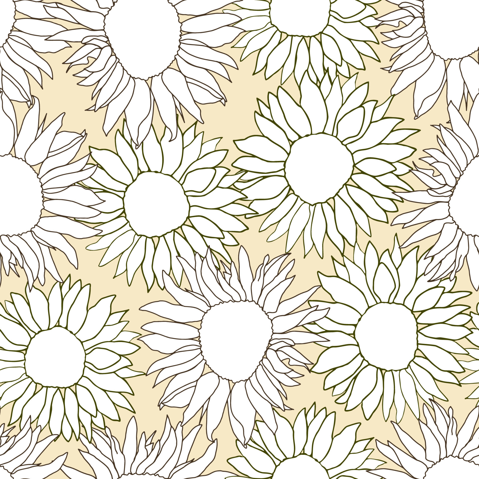 Seamless pattern sunflower head flower 20951773 Vector Art at Vecteezy