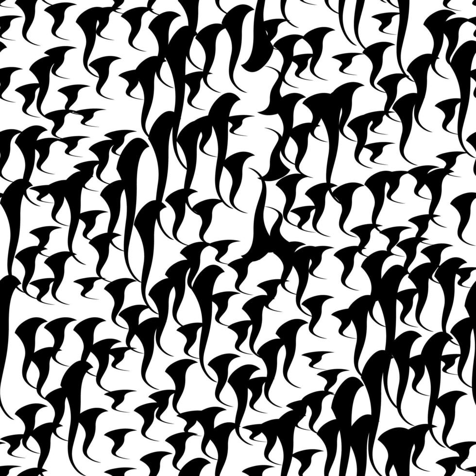 Abstract Line Seamless Pattern Ornamental Flourish Drawn Texture