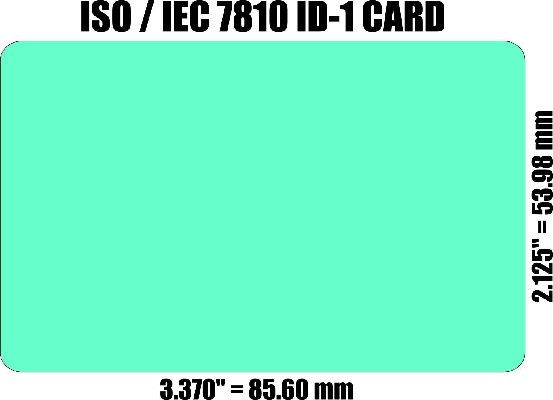 ISO IEC 7810 ID-1 card 20959695 Vector Art at Vecteezy