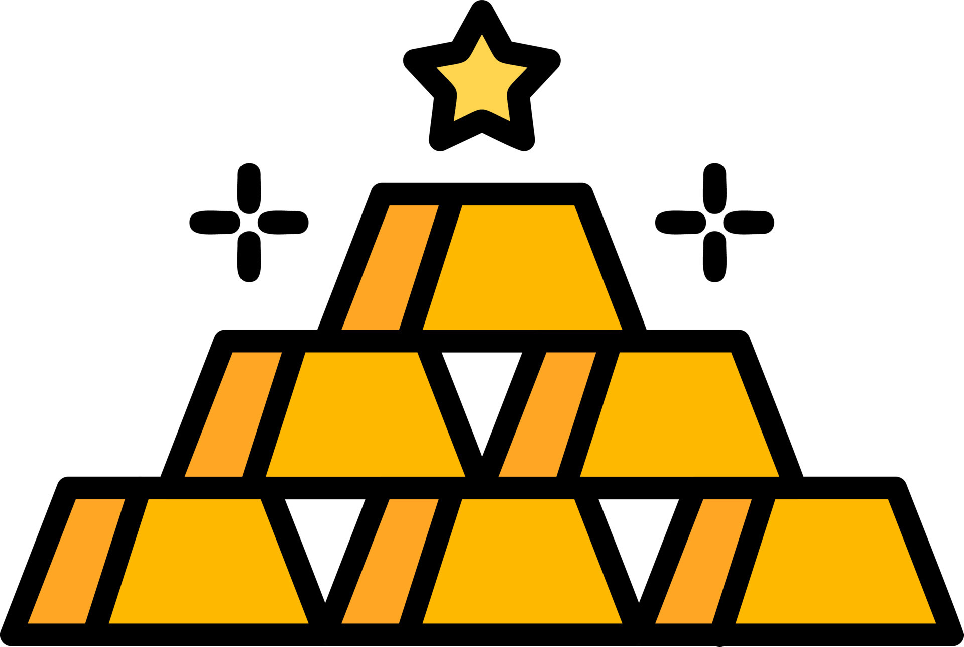 Gold Bars Vector Icon 20960071 Vector Art at Vecteezy