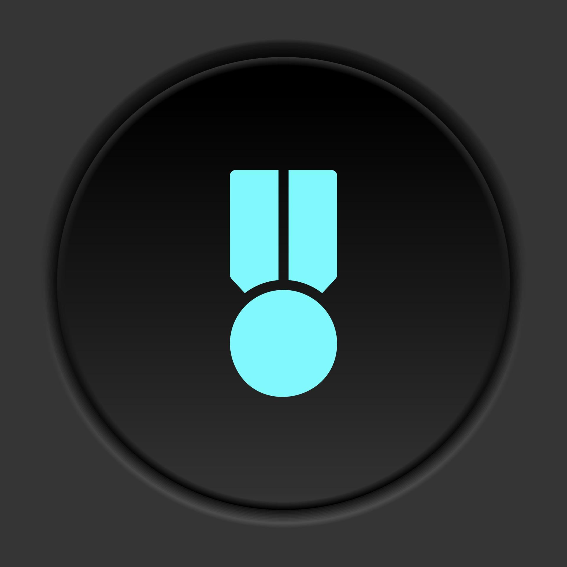 Round button icon, medal, prize. Button banner round, badge interface for application ...