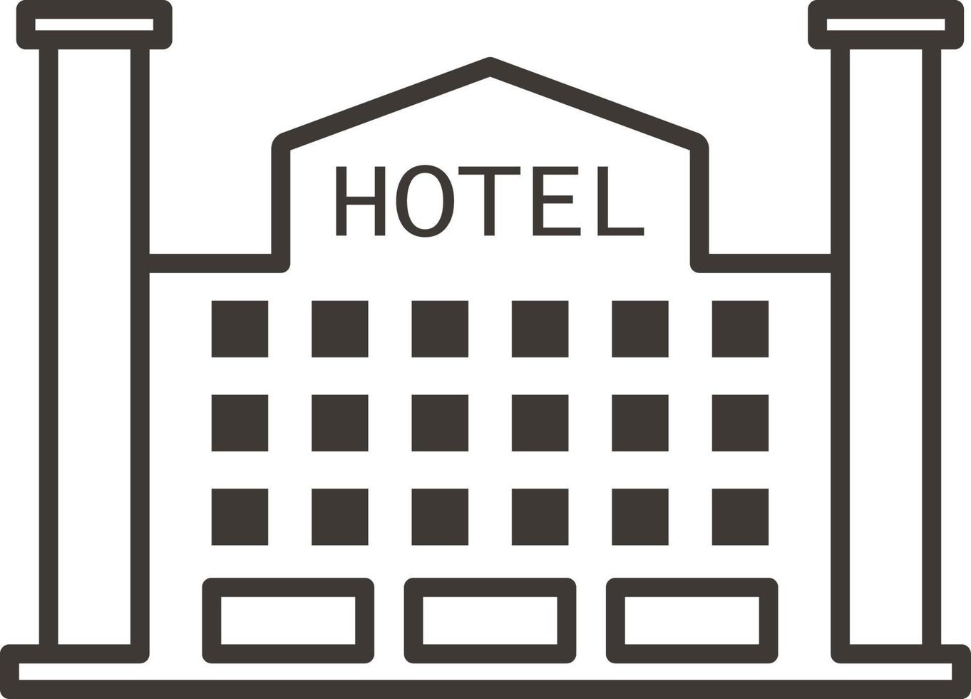 Building, hotel, outline, icon - Building vector icon on white ... Building, hotel, outline, icon - Building vector icon on white ...