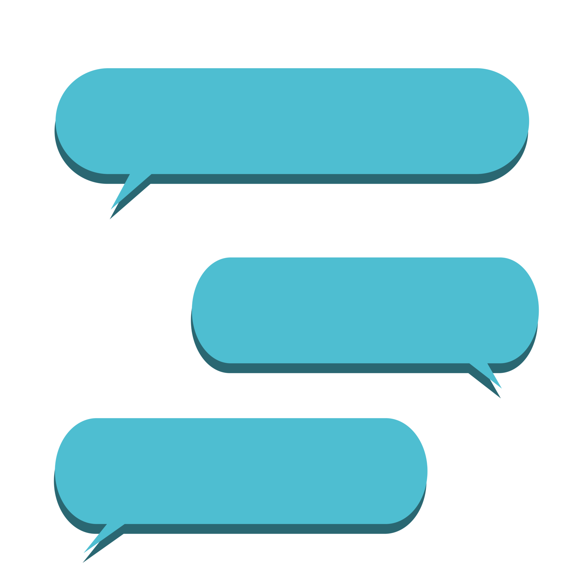 Blue bubble chat with shadow 20968614 PNG