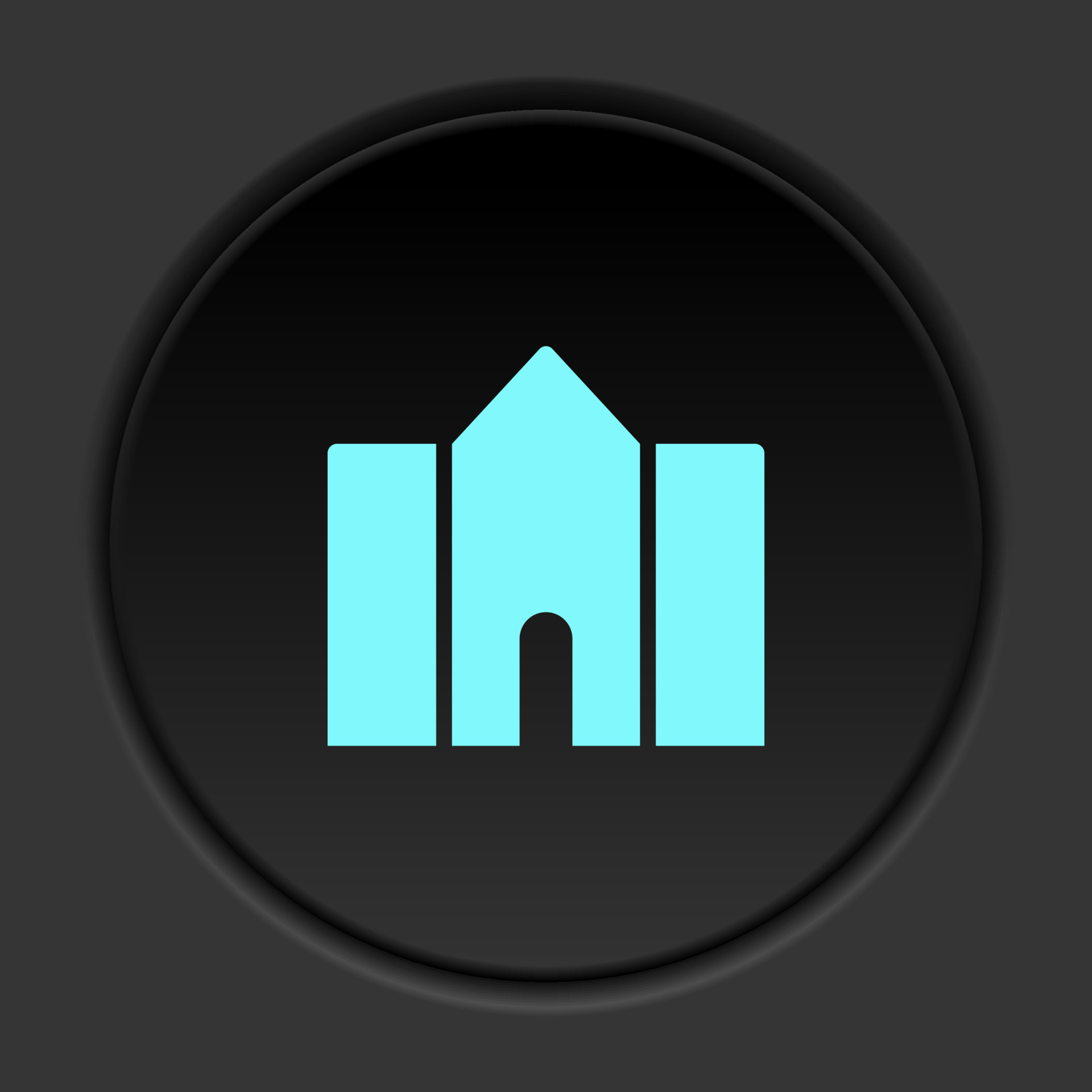 Round Button Icon Building College Button Banner Round Badge Interface For Application