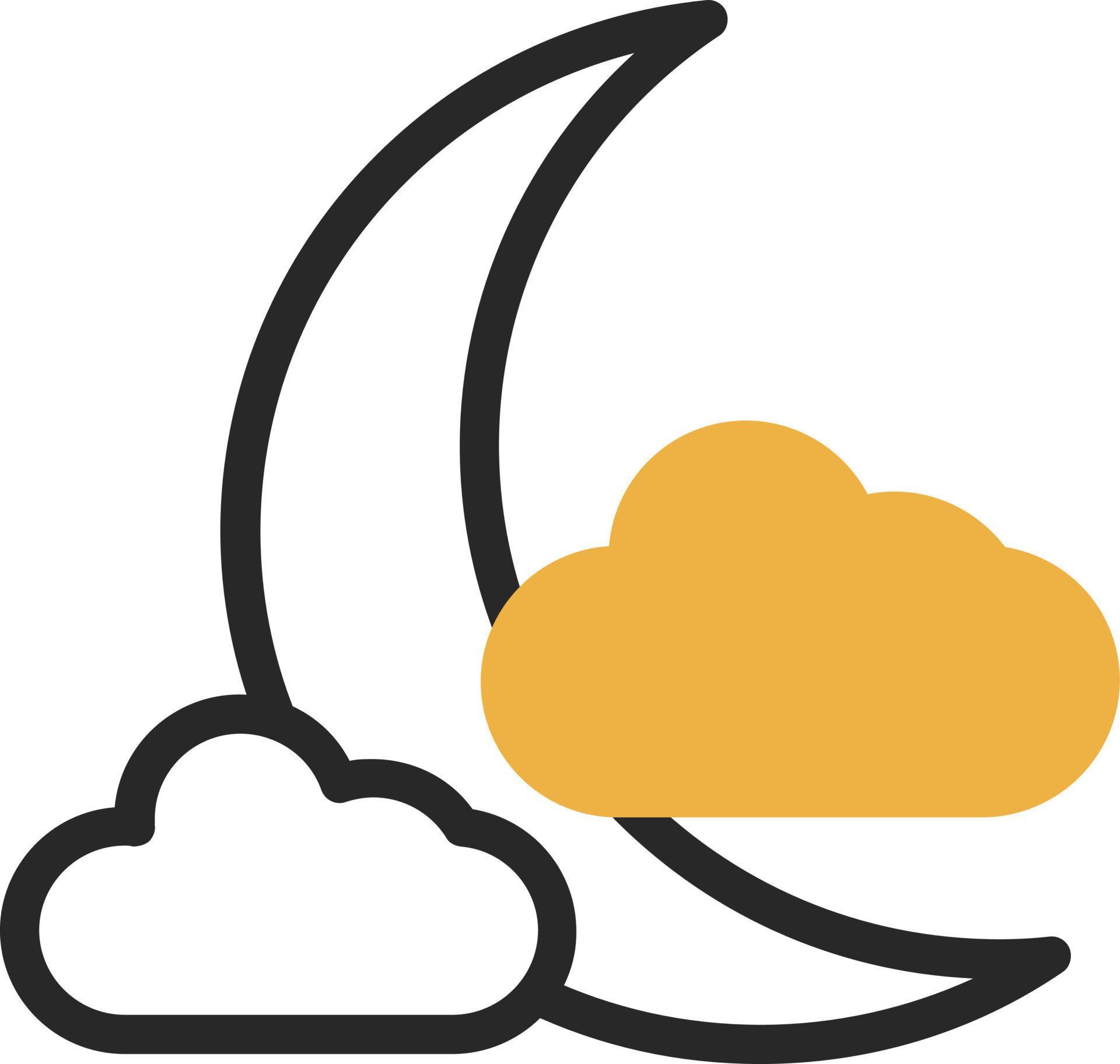 Cloud Moon Vector Icon Design 20969072 Vector Art at Vecteezy
