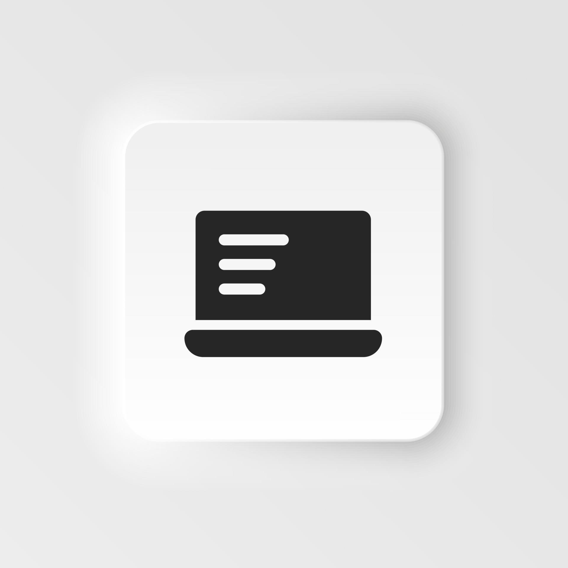 Computer, notebook icon - Vector. Simple element illustration from UI concept. Computer ...