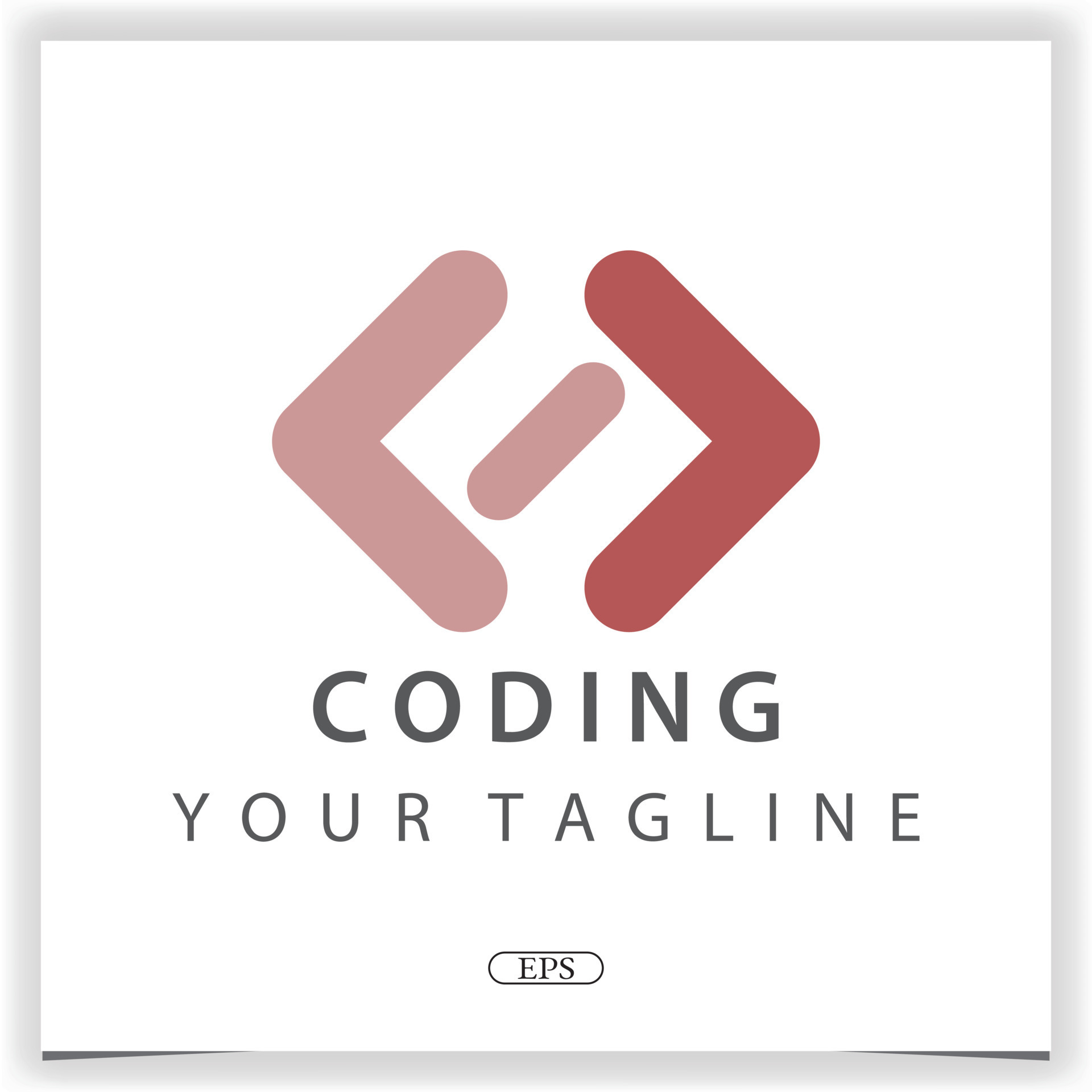 simple coding or programmer logo premium elegant template vector eps 10 ...
