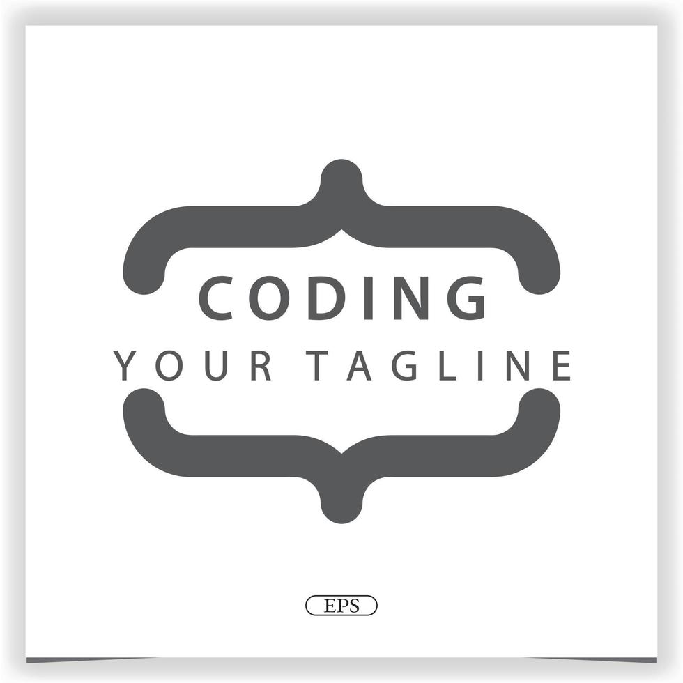 simple coding or programmer logo premium elegant template vector eps 10 ...