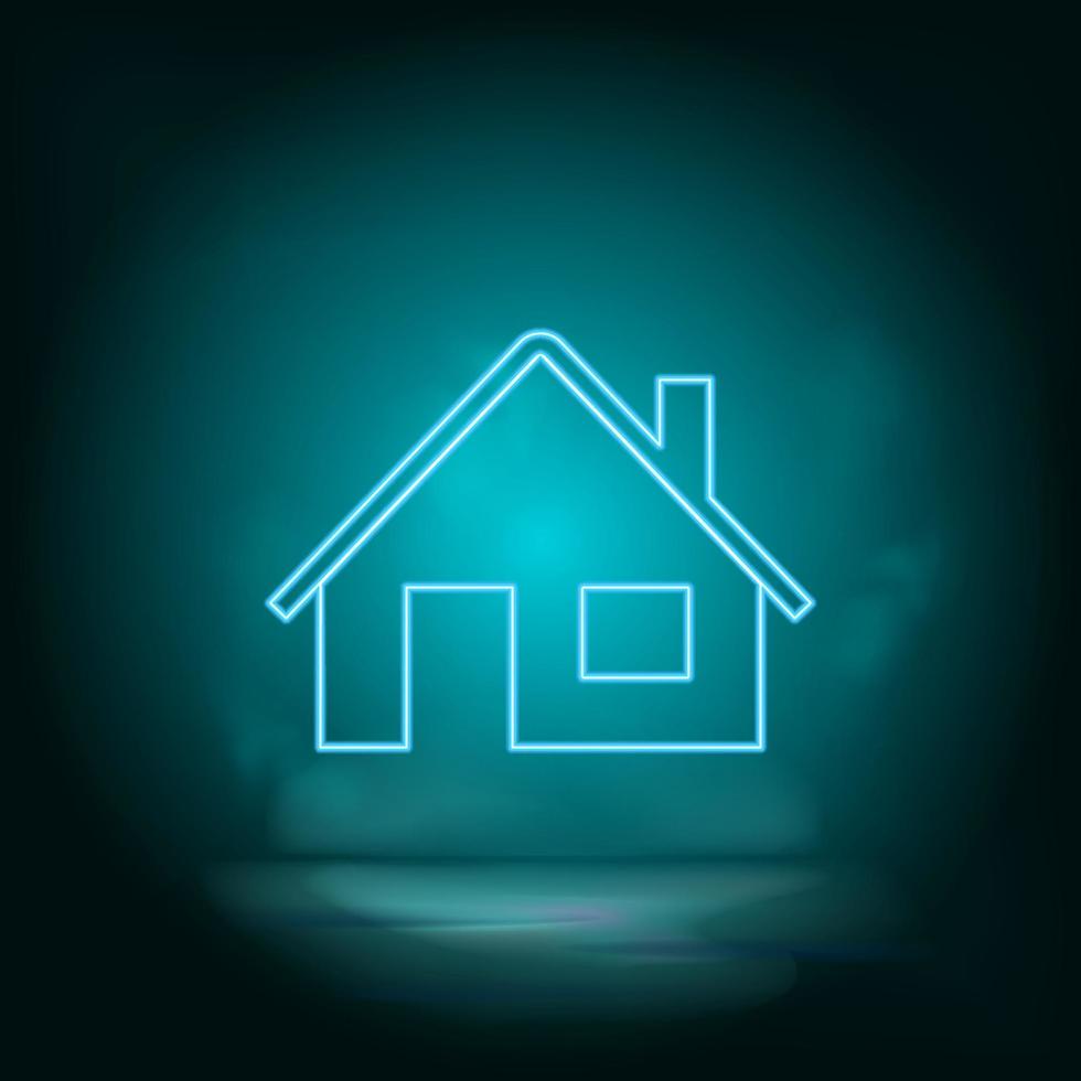 Blue neon building, home. Blue neon, Building vector icon. Vector ... Blue neon building, home. Blue neon, Building vector icon. Vector ...