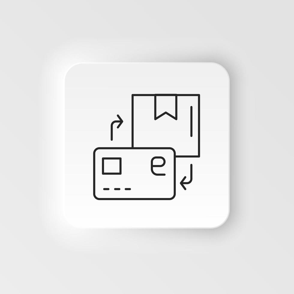 E-commerce neumorphic style vector icon car, box, arrow outline vector ... E-commerce neumorphic style vector icon car, box, arrow outline vector ...
