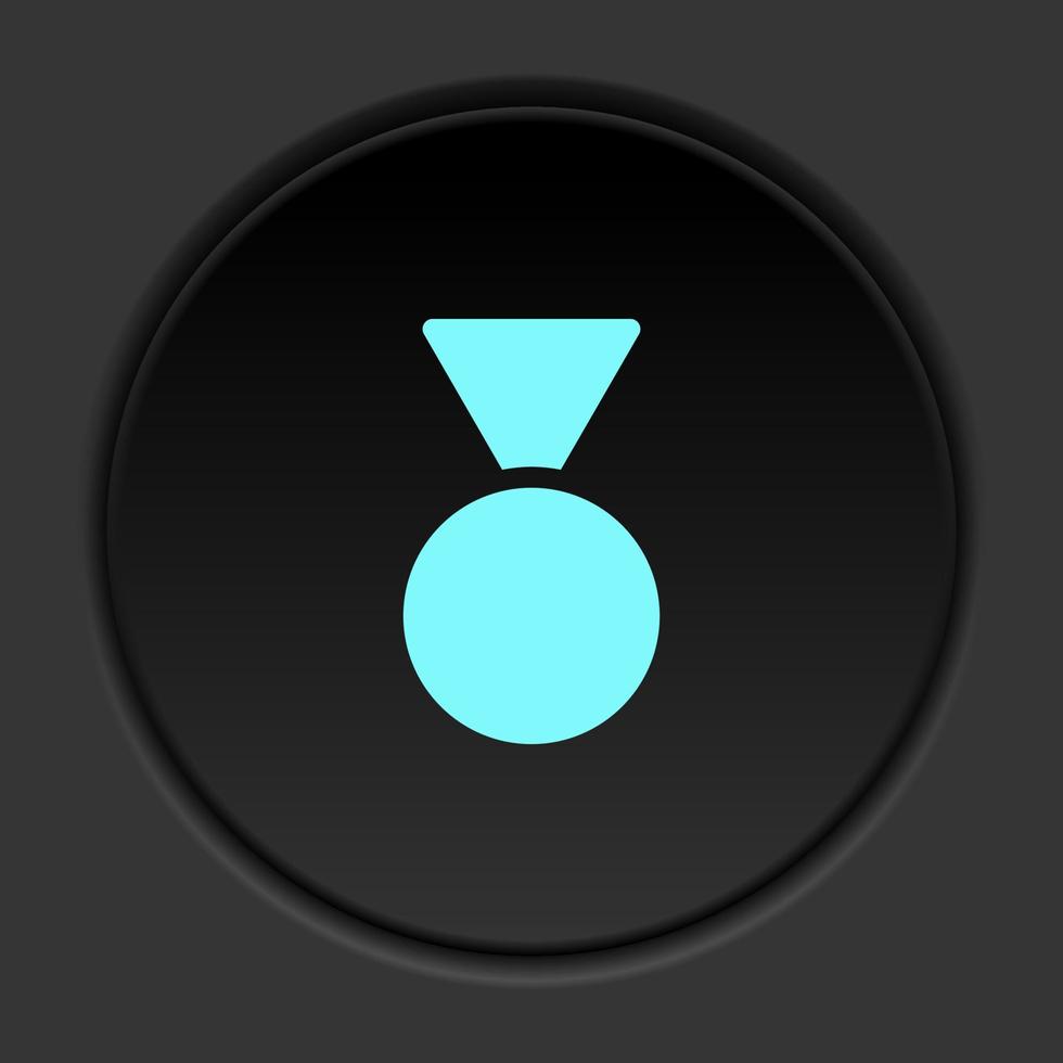 Round button icon, medal, prize. Button banner round, badge interface for application ...