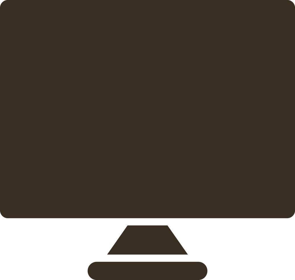 Monitor, computer icon - Vector. Simple element illustration from UI concept. Monitor, computer ...