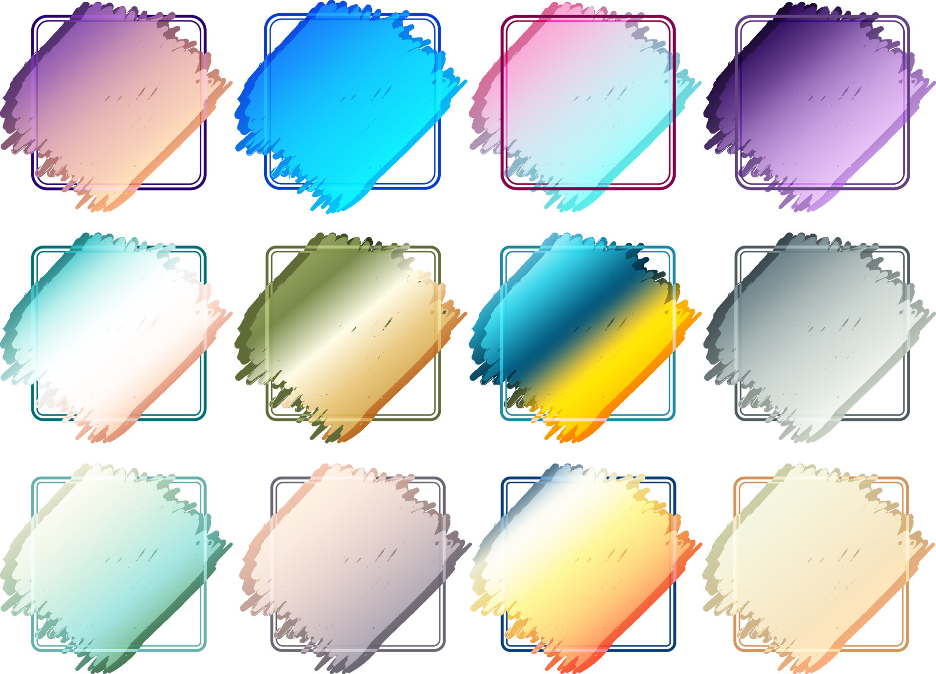 Text Holder With Round Corner Square Frame Design 20974790 Vector Art At Vecteezy