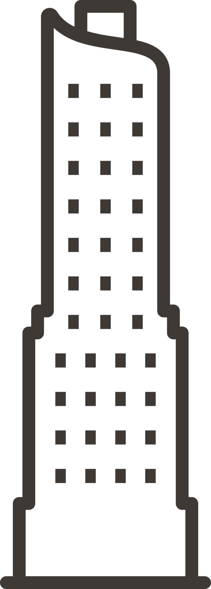 Building Outline Icon Building Vector Icon On White Background