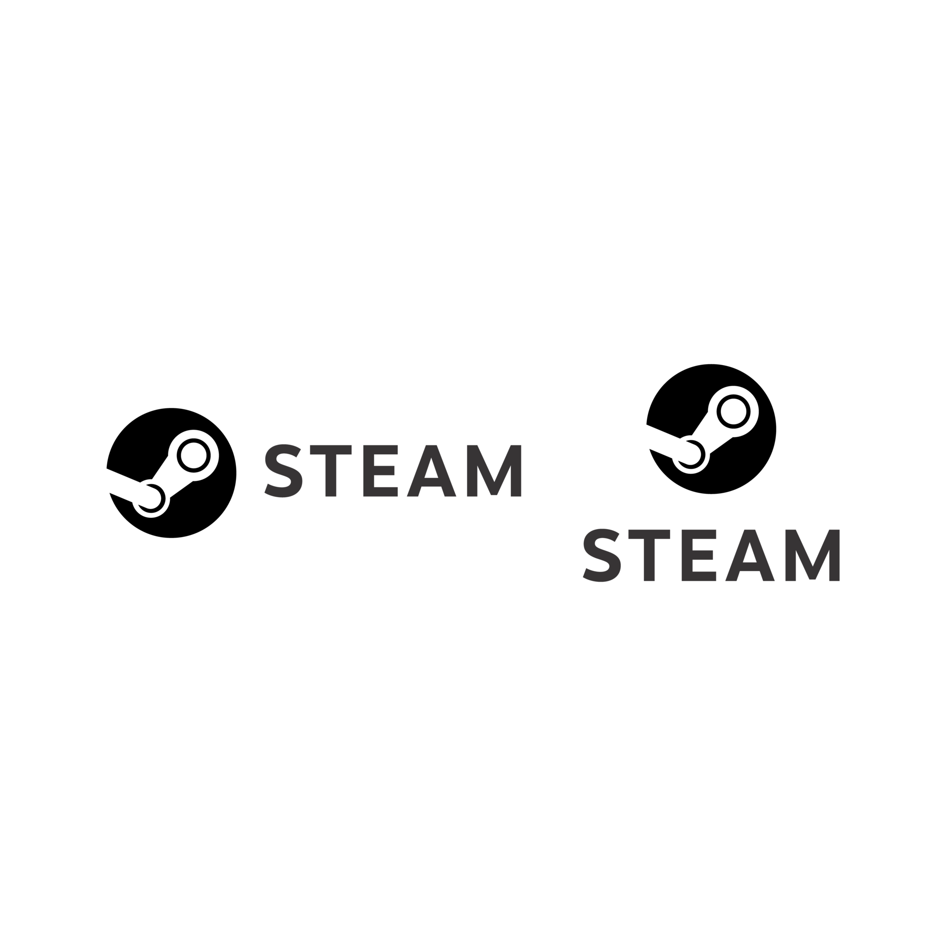 White Steam Logo Transparent
