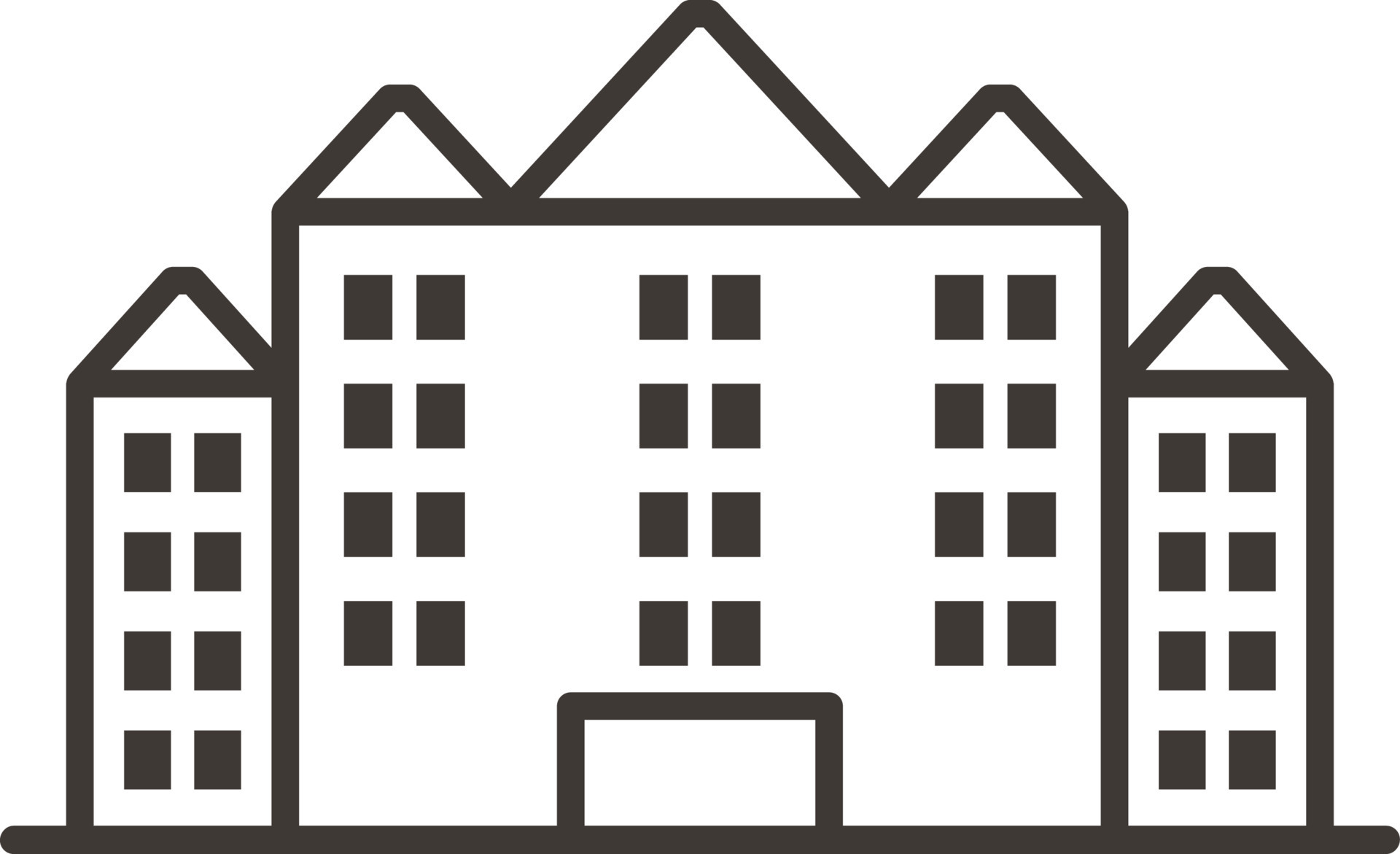 Building Outline Icon Building Vector Icon On White Background