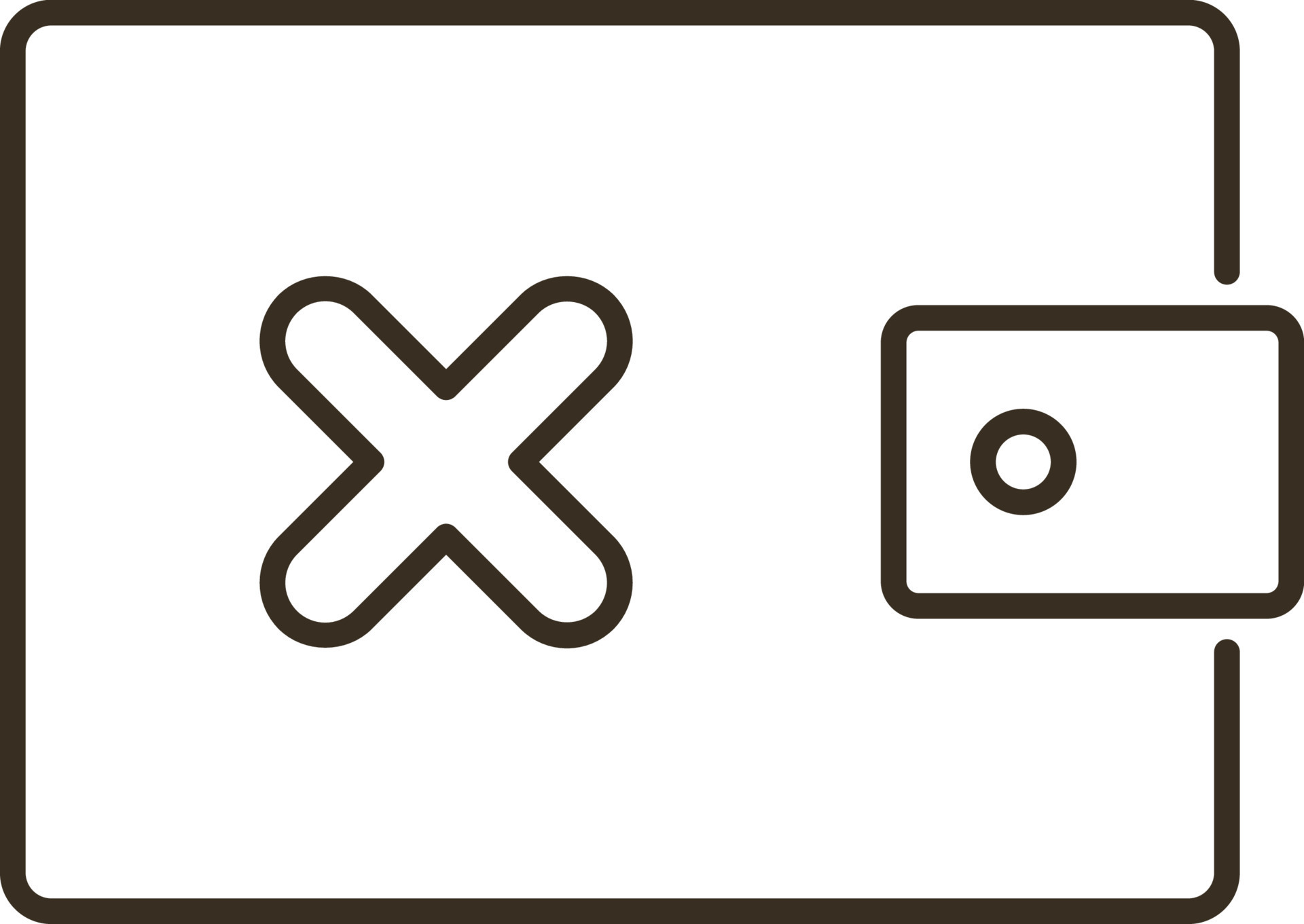 Line vector icon delete, money, wallet. Outline vector icon on white ... Line vector icon delete, money, wallet. Outline vector icon on white ...