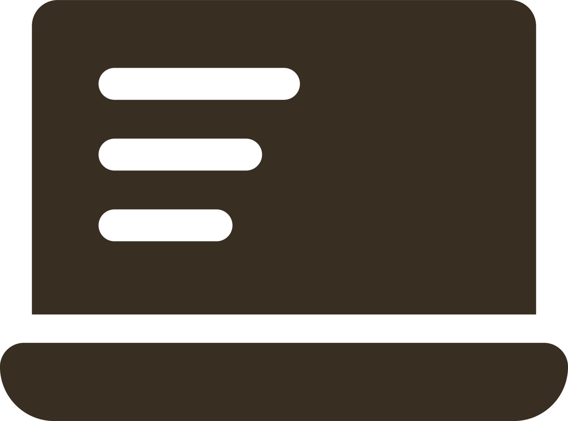 computadora, cuaderno icono - vector. sencillo elemento ilustración desde ui concepto ...