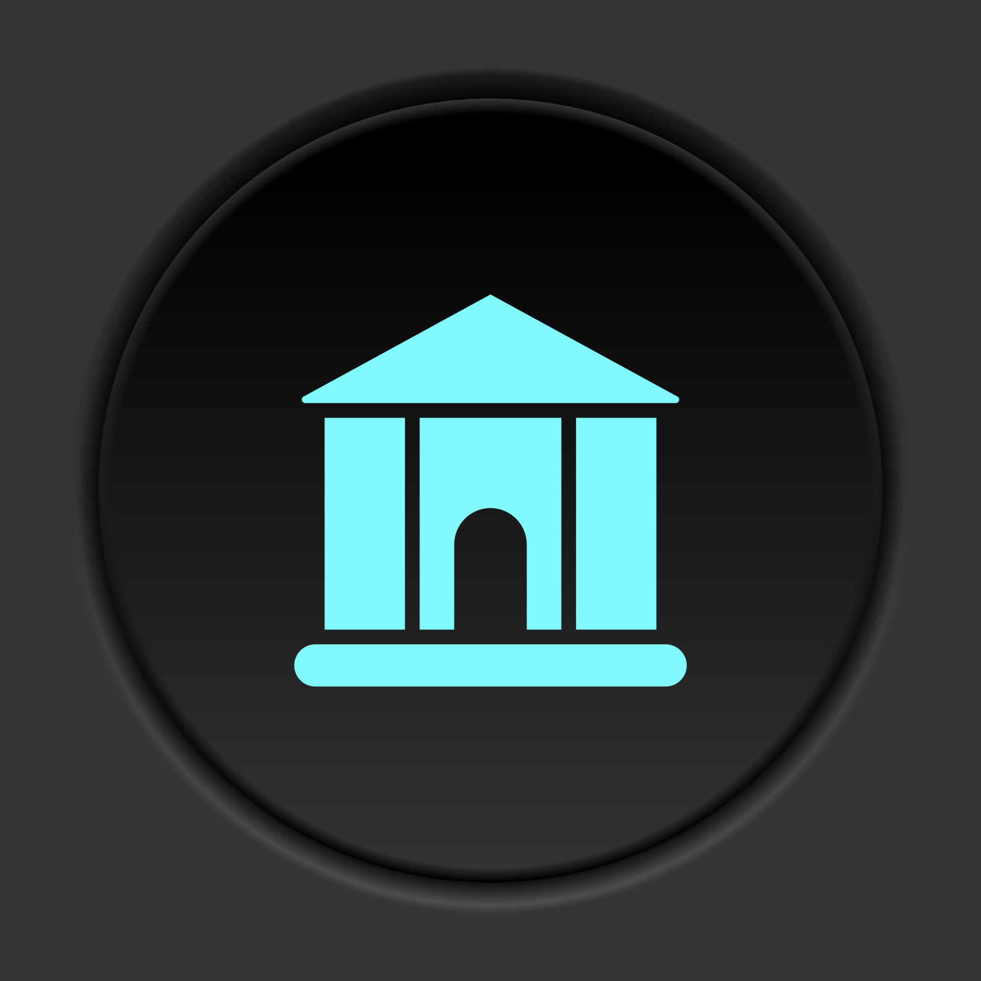 Round Button Icon Building College Button Banner Round Badge Interface For Application