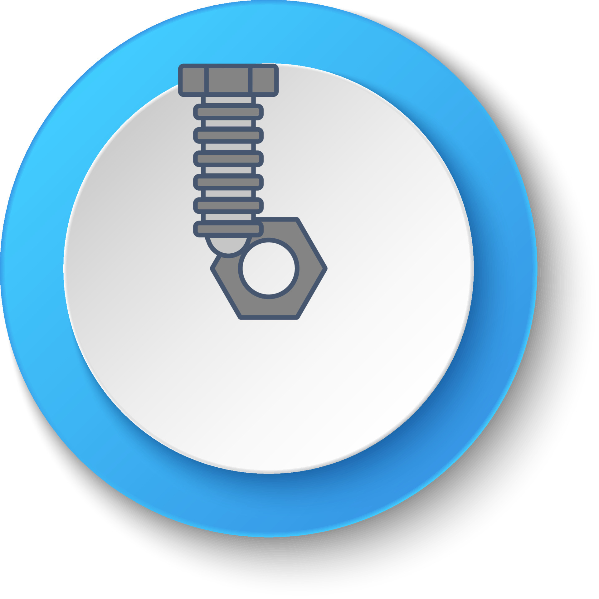 Round button for web icon, building, construction, industry. Button banner round, badge ...