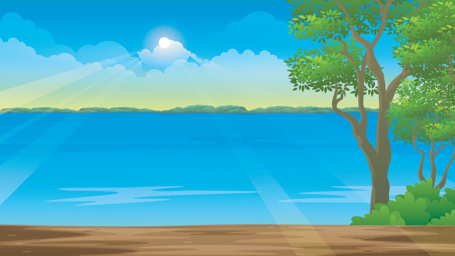 Beautiful 2D River Background With Dirty Road In a Village Area ... Beautiful 2D River Background With Dirty Road In a Village Area ...