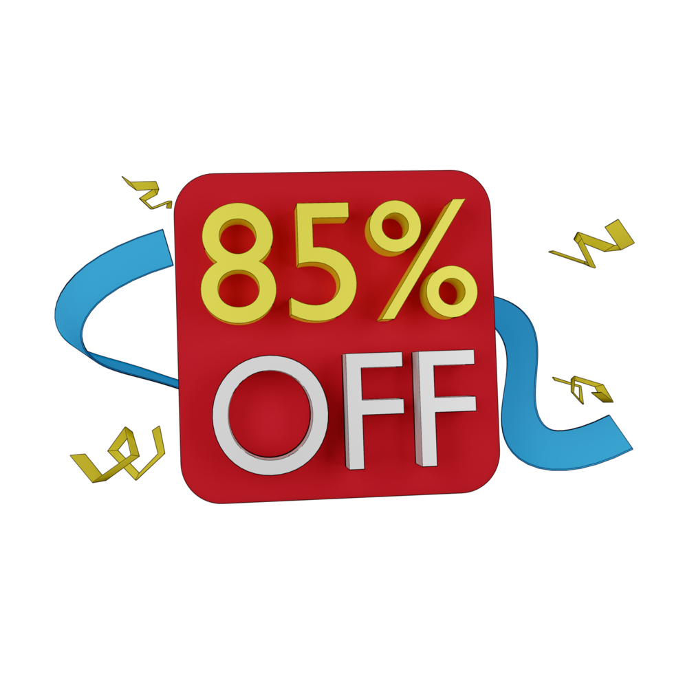 3d-illustration-of-85-percent-discount-20994923-png