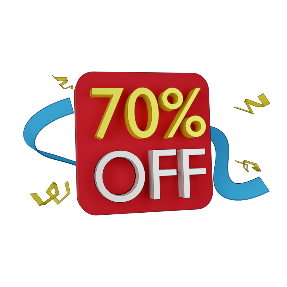 Free 3d Illustration Of 70 Percent Discount 20994928 PNG With free-3d-illustration-of-70-percent-discount-20994928-png-with