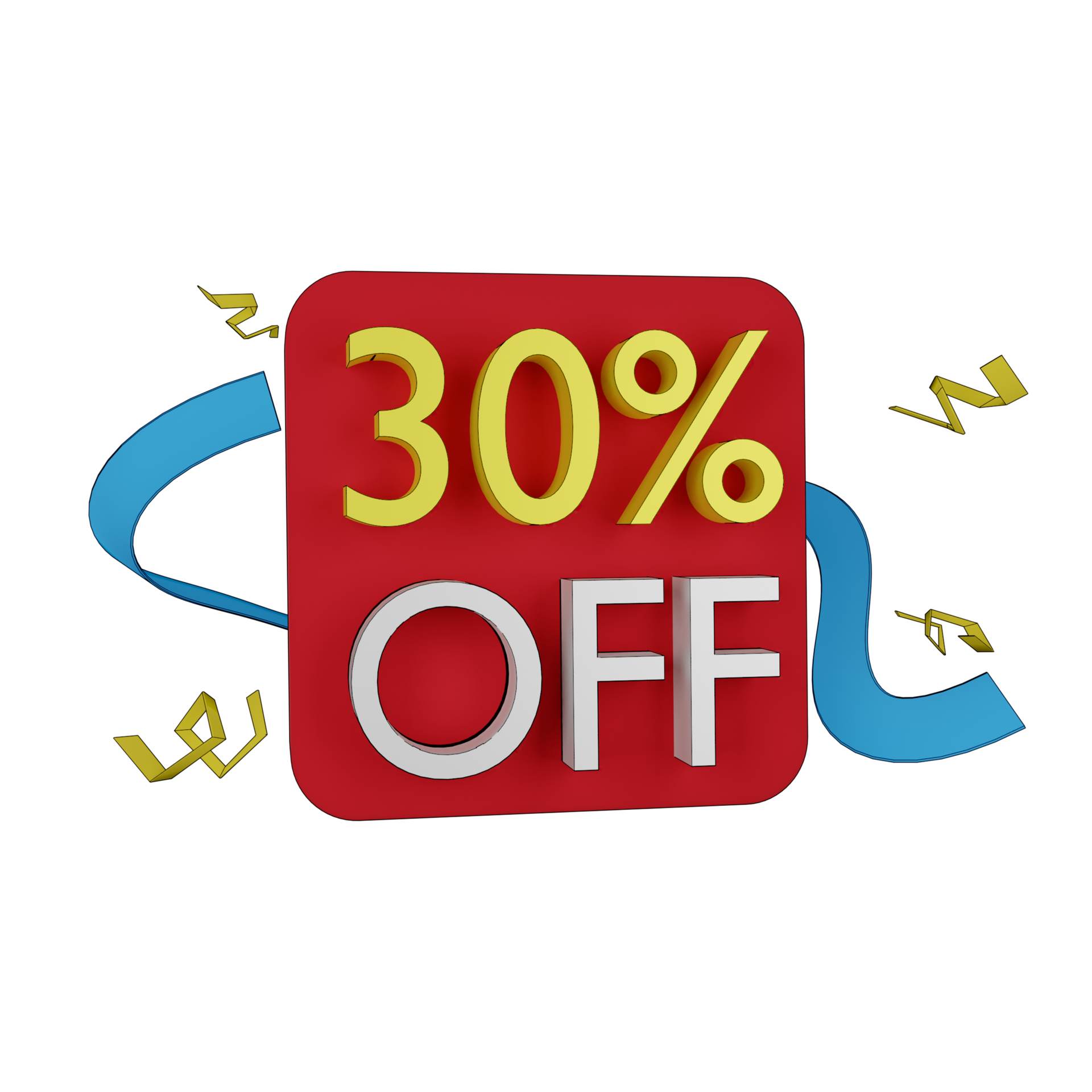 3d Illustration Of 30 Percent Discount 20994933 PNG