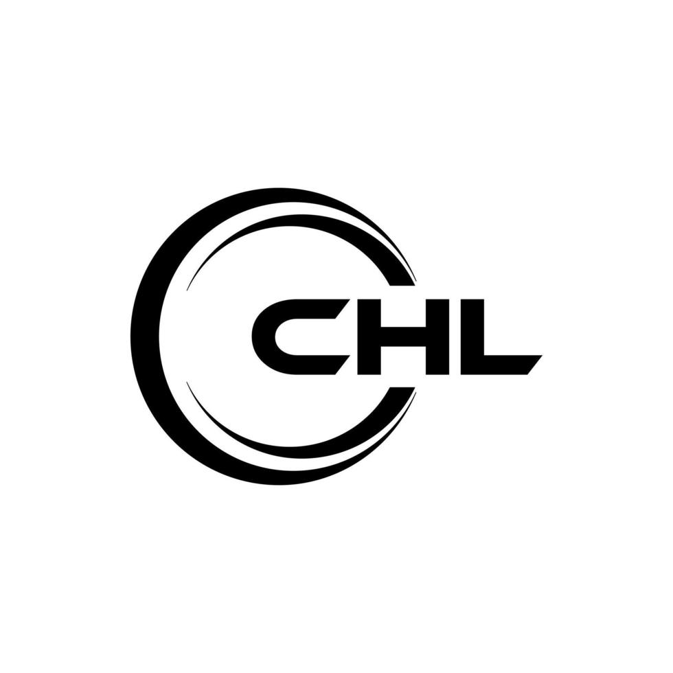 chl letra logo diseño en ilustración. vector logo, caligrafía diseños para logo, póster ...