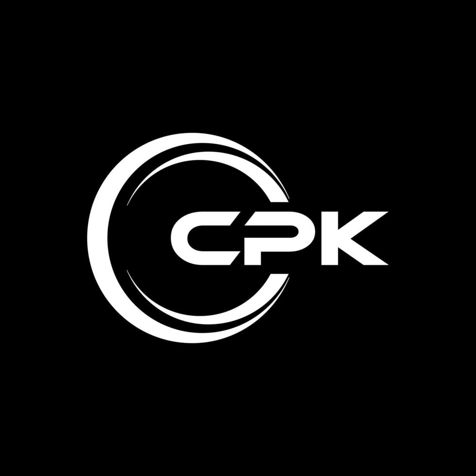 cpk letra logo diseño en ilustración. vector logo, caligrafía diseños para logo, póster ...