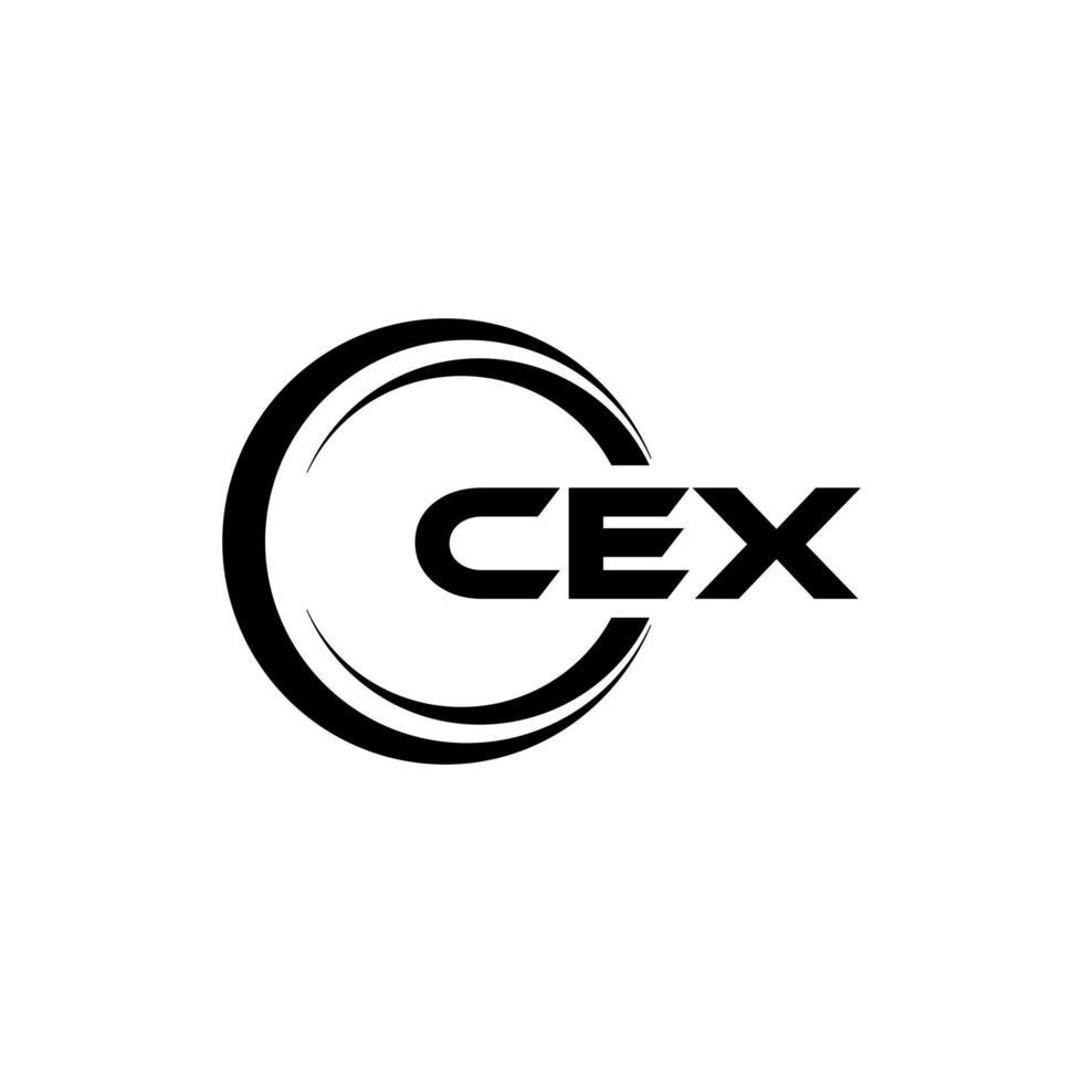 CEX letter logo design in illustration. Vector logo, calligraphy designs for logo, Poster ...