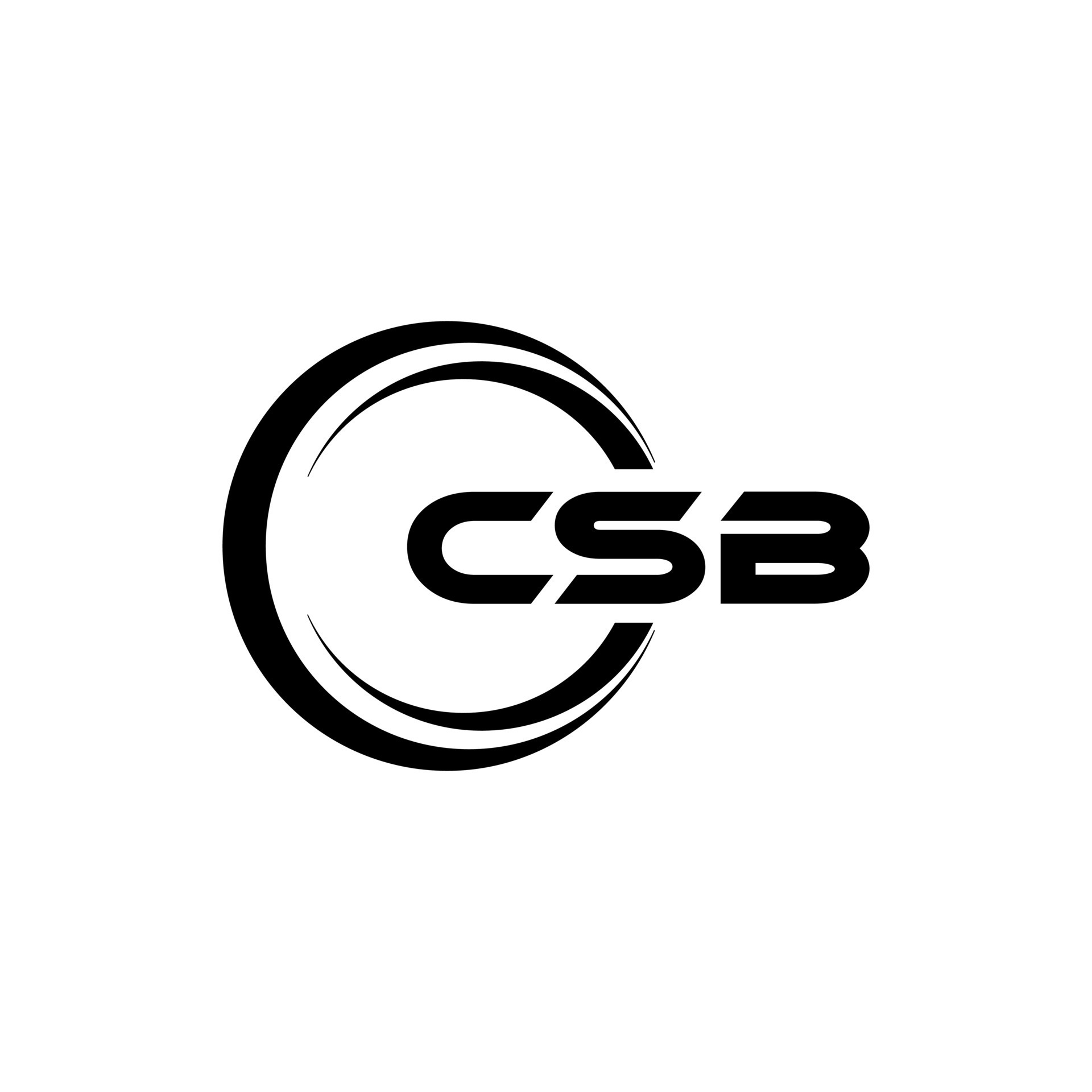 diseño del logotipo de la letra csb en la ilustración. logotipo ...