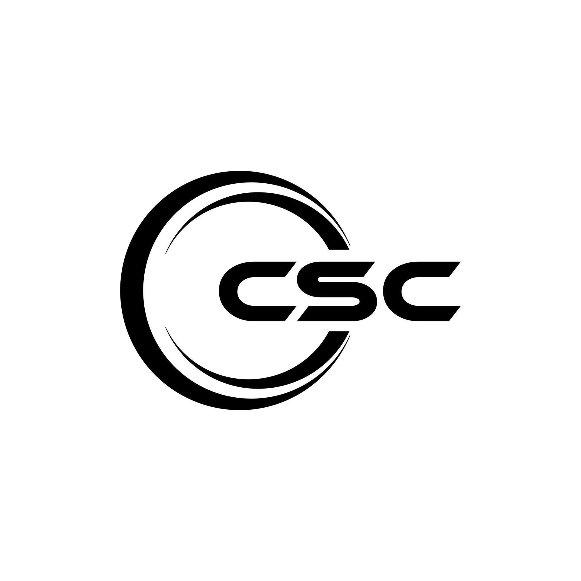 CSC letter logo design in illustration. Vector logo, calligraphy designs for logo, Poster ...