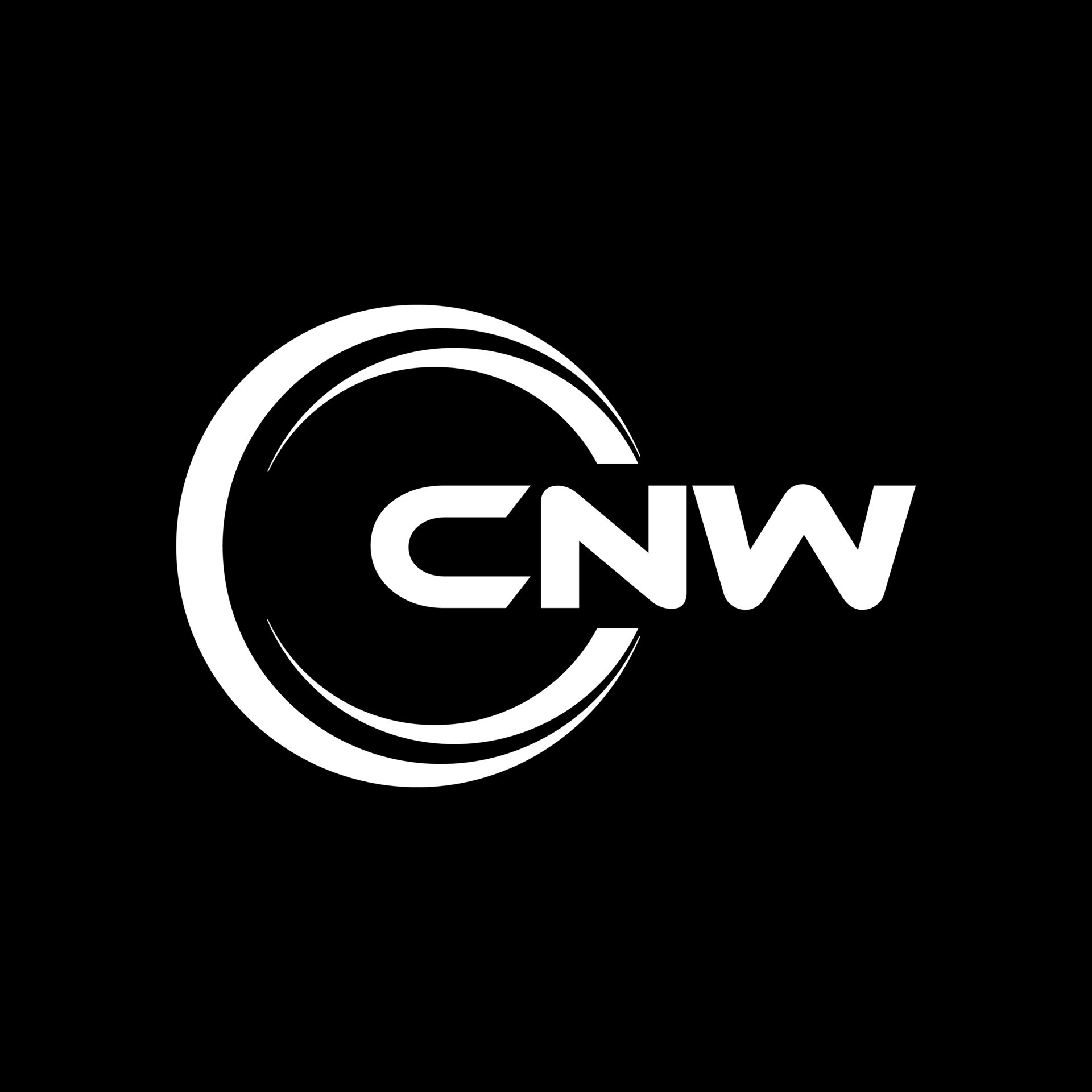 diseño del logotipo de la letra cnw en la ilustración. logotipo vectorial, diseños de caligrafía ...