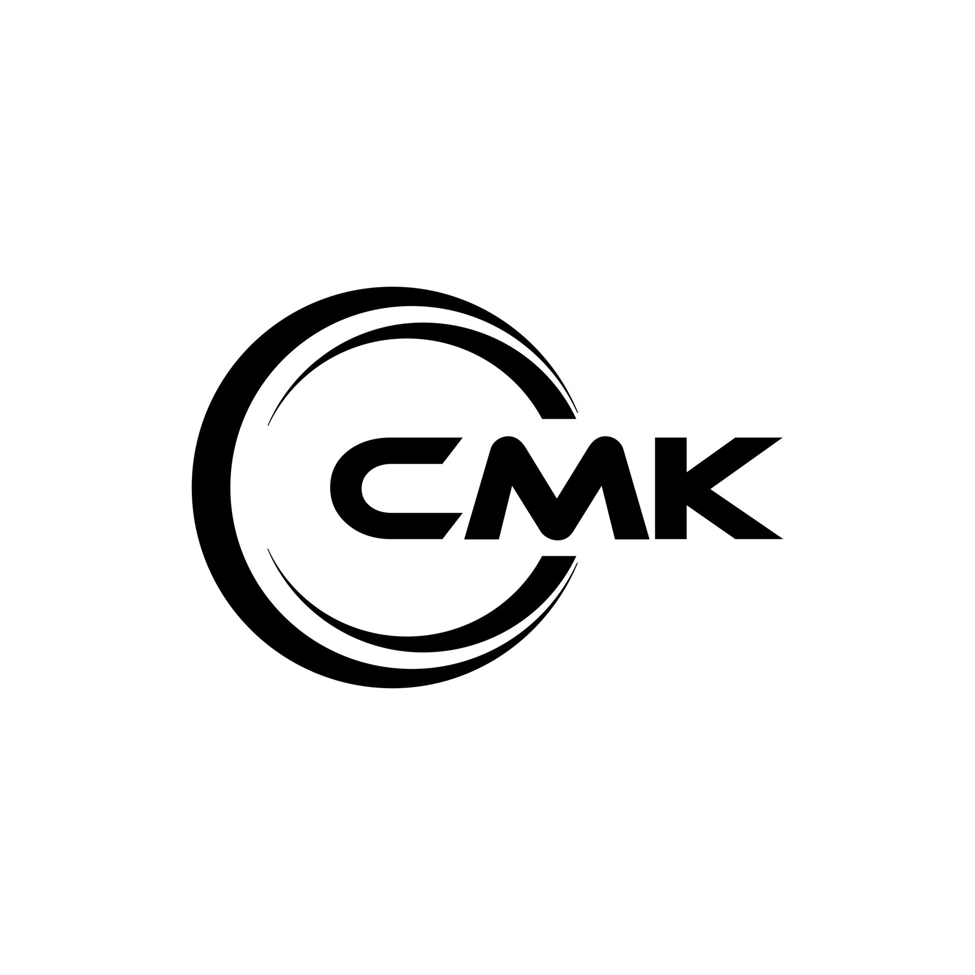 diseño del logotipo de la letra cmk en la ilustración. logotipo vectorial, diseños de caligrafía ...