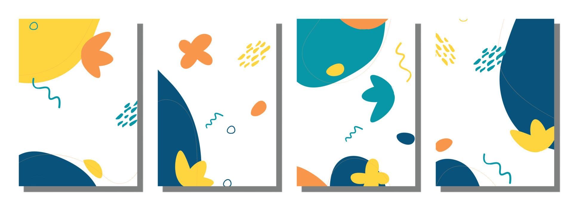 Minimalist abstract hand drawn set background. 21002365 Vector Art at ...